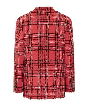 MSGM Double-breasted Checked Blazer