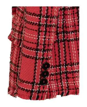 MSGM Double-breasted Checked Blazer