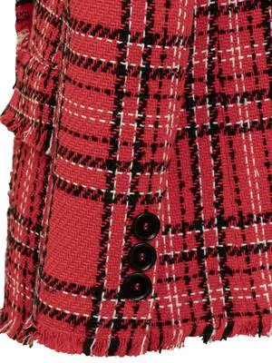 MSGM Double-breasted Checked Blazer