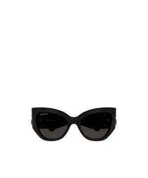 Balenciaga Logo Cat Eye Sunglasses - Black