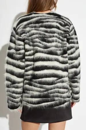 Marc Jacobs Zebra Pattern V-neck Jumper - Grey