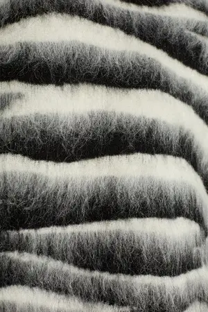 Marc Jacobs Zebra Pattern V-neck Jumper - Grey
