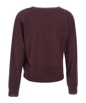 Eleventy V-neck Ribbed Knit Long Sleeve Pullover