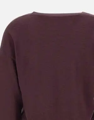 Eleventy V-neck Ribbed Knit Long Sleeve Pullover