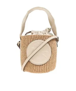 Chloé Horse Medal Small Bucket Bag - Beige