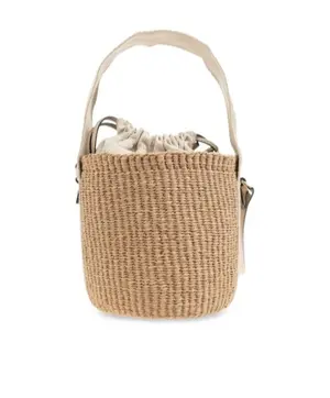 Chloé Horse Medal Small Bucket Bag - Beige