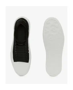 Alexander McQueen Lace-up Round Toe Sneakers - Black