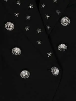 Balmain Star Embellished Double Breasted Blazer