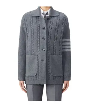 Thom Browne Cable-knit Bomber Jacket