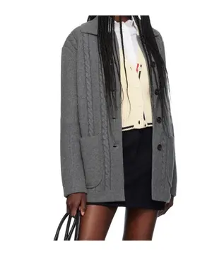 Thom Browne Cable-knit Bomber Jacket