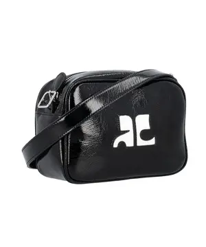 COURREGES Reedition Naplack Logo Patch Mini Shoulder Bag