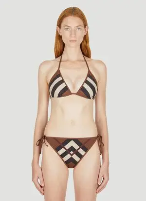 Burberry Checked Two-piece Bikini Set