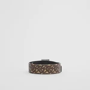 Burberry Reversible Monogram Print Leather Belt