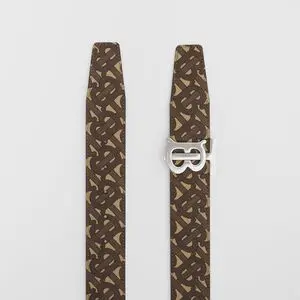 Burberry Reversible Monogram Print Leather Belt
