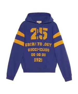 Gucci Blind For Love Print Hoodie - Blue