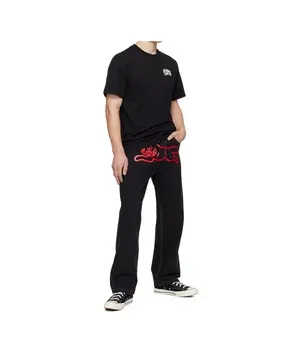 ICECREAM Running Dog-print Jeans - Black