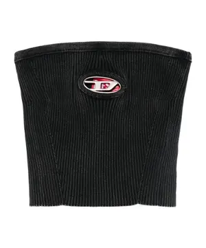 DIESEL® Ribbed Cut-out Logo Top