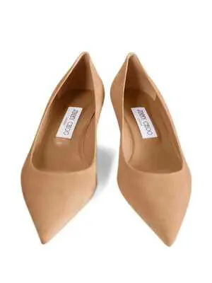 JIMMY CHOO Stiletto Low-heeled Pointed Toe Slip-on Pumps