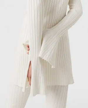 Stella McCartney Ribbed Knit Mini Dress With Button Details