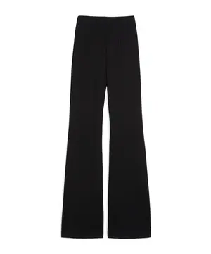 Sportmax High-waisted Flared Trousers With Side Zipper