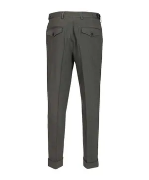 Dries Van Noten Philip Cuffed Tailored Pants - Grey