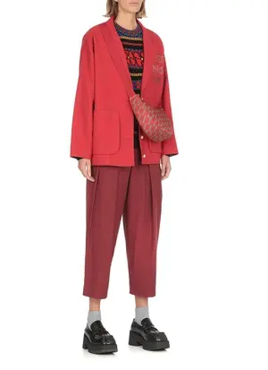 Kenzo Cropped Pleated Trousers