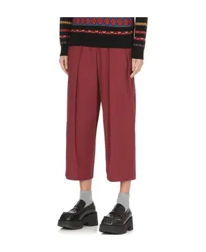 Kenzo Cropped Pleated Trousers