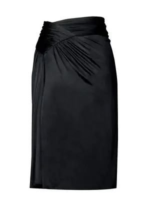 Saint Laurent Draped Pencil Skirt