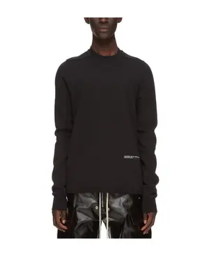Rick Owens Logo-patch Cotton Sweatshirt - Black