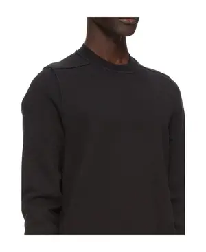 Rick Owens Logo-patch Cotton Sweatshirt - Black
