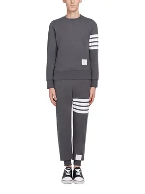 Thom Browne 4-bar Drawstring Pants - Dark Gray