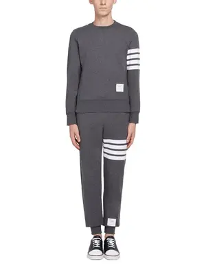 Thom Browne 4-bar Striped Sweatpants - Dark Grey