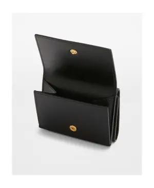 JIL SANDER Logo Detailed Tri-fold Wallet - Black