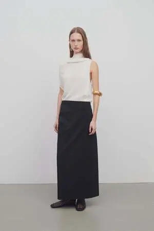 THE ROW Maxi Apron Skirt With Long Waist Straps