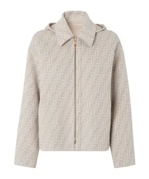 Fendi Reversible Cropped Hooded Jacket - Light Brown