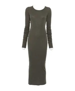 Rick Owens Long Sleeve Midi Dress