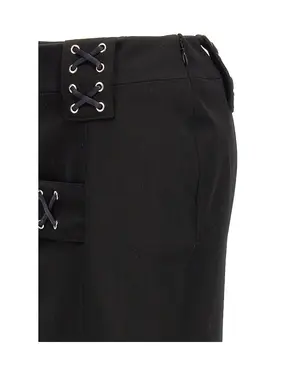 Alessandra Rich High Waisted Slit Detailed Skirt
