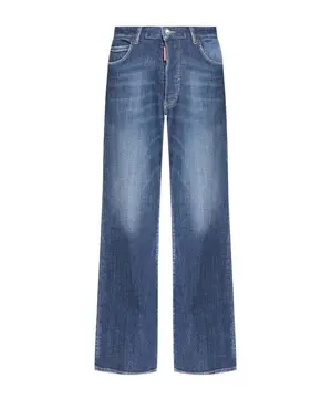 Dsquared2 Logo Patch Flared Jeans - Blue