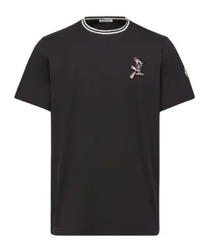 Moncler Monduck Logo Patch T-shirt - Black