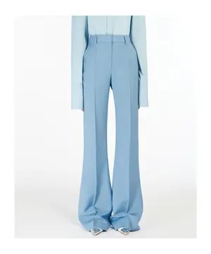 Sportmax Tailored Cut Flared Trousers - Sky-blue
