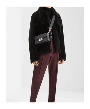 Fendi Baguette Soft Trunk Top Handle Bag - Black