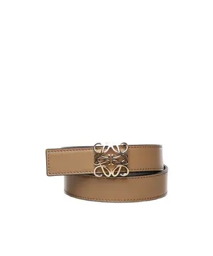 Loewe Anagram Reversible Belt - Brown