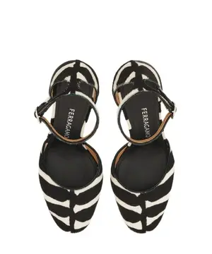 FERRAGAMO Zebra Stripe Stiletto Pumps