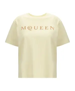 Alexander McQueen Logo Printed Crewneck T-shirt - Nude
