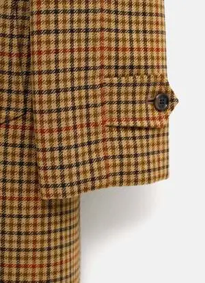 Celine Mac Coat In Checked Wool