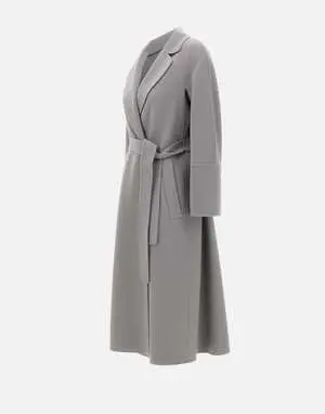 Max Mara Long Wool Belted Coat - Avio