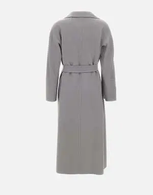 Max Mara Long Wool Belted Coat - Avio