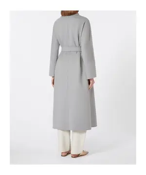 Max Mara Long Wool Belted Coat - Avio