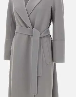 Max Mara Long Wool Belted Coat - Avio