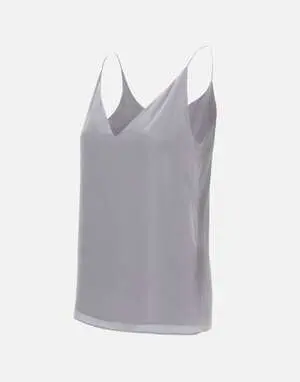 Eleventy V-neck Camisole Top - Gray